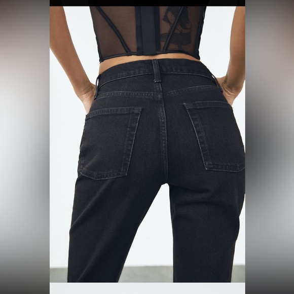 Zara | Jeans | Zara High Rise Feathered Slim Jeans | Poshmark